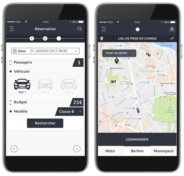 Création Application Mobile VTC pour iOS et Android